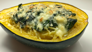 Spinach and Cheese Stuffed Spaghetti Squash