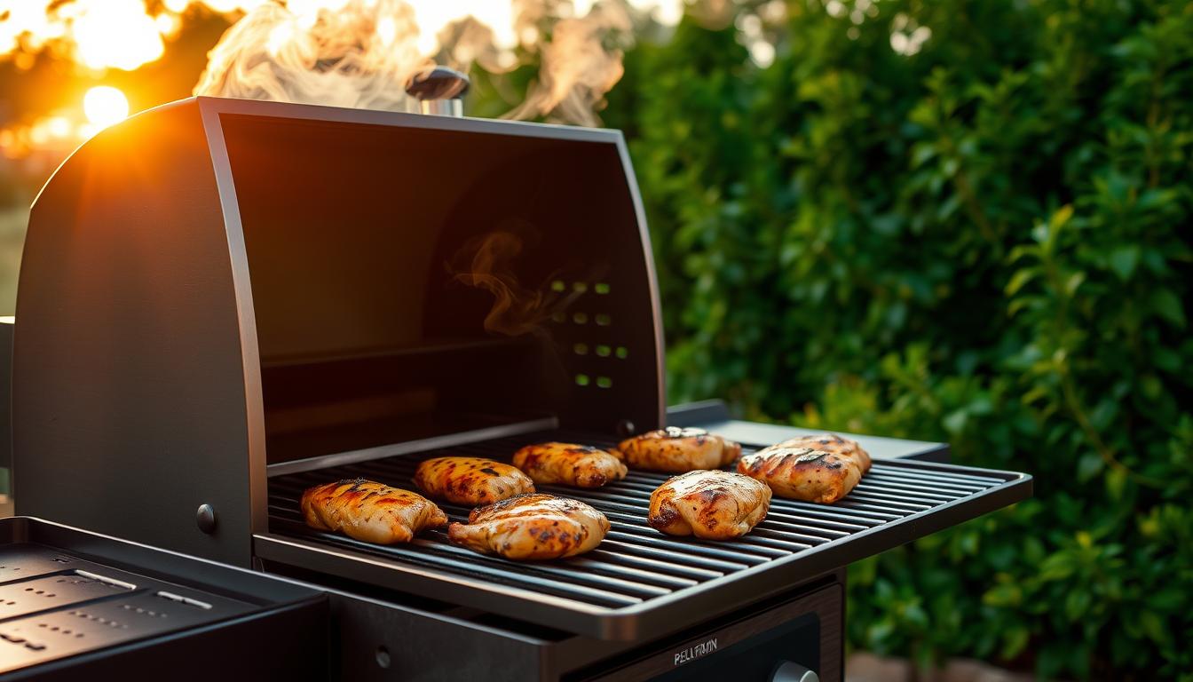 Juicy Chicken Thighs on Pellet Grill