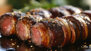 Sweet and Spicy Bacon-Wrapped Venison Tenderloin