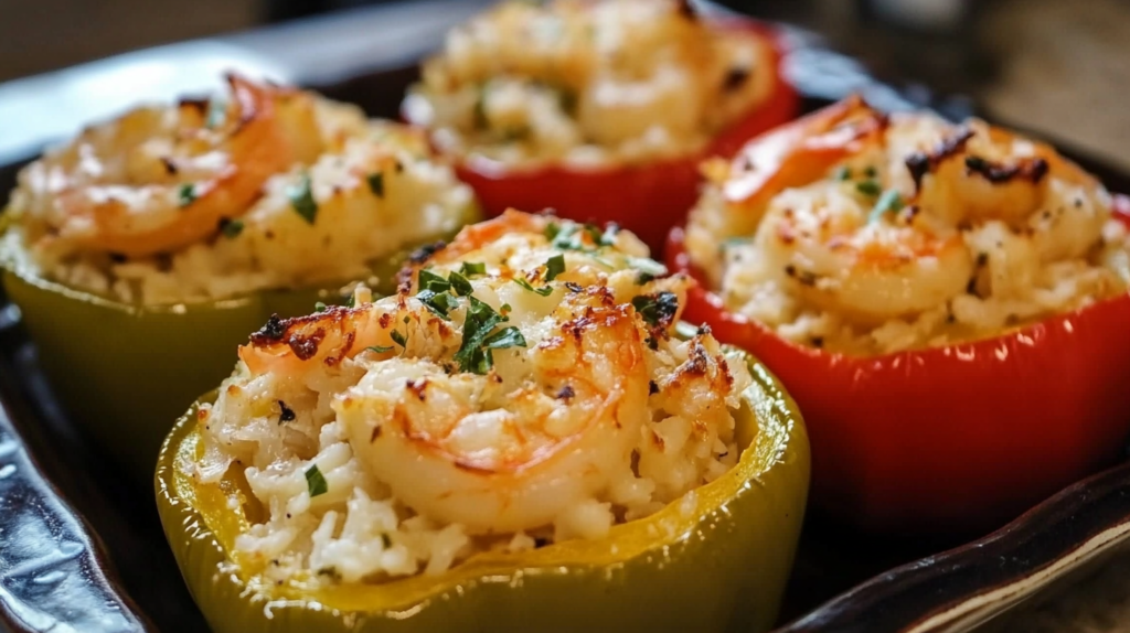 Crab and Shrimp Stuffed Bell Peppers Recipe