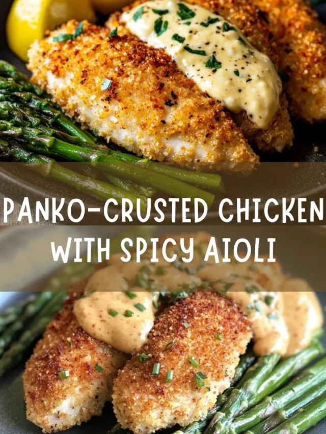 Panko-Crusted Chicken with Spicy Aioli