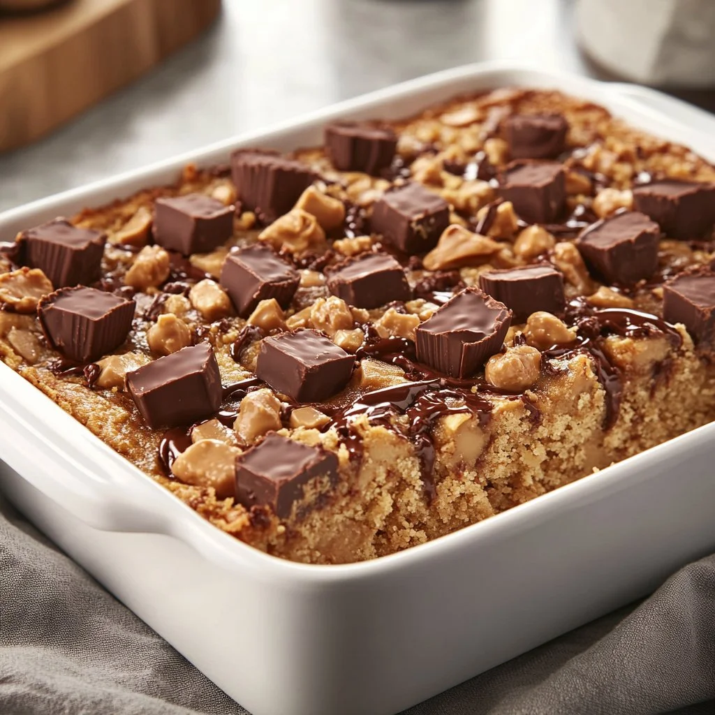 Peanut Butter Cup Dump Cake