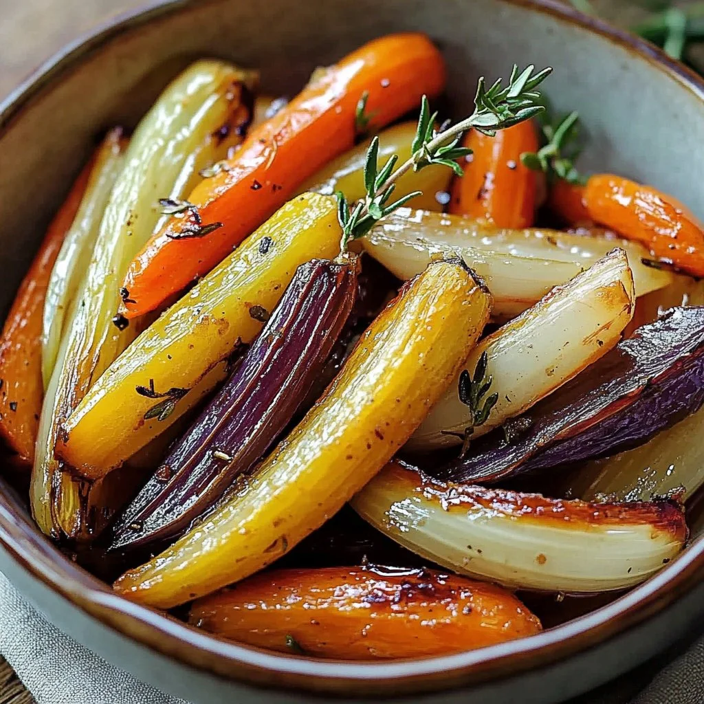 Balsamic Roasted Fennel and Carrots