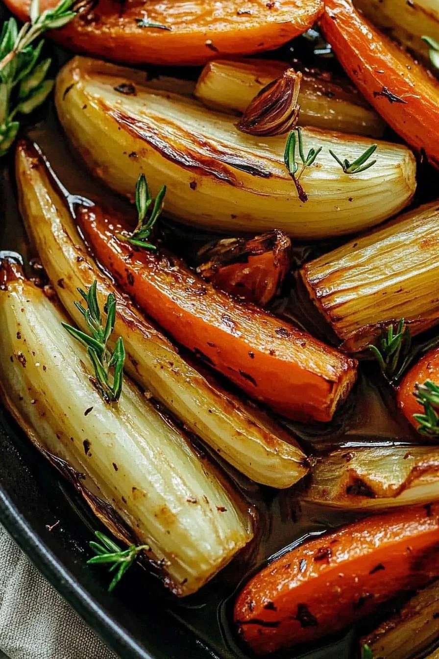 Balsamic Roasted Fennel and Carrots