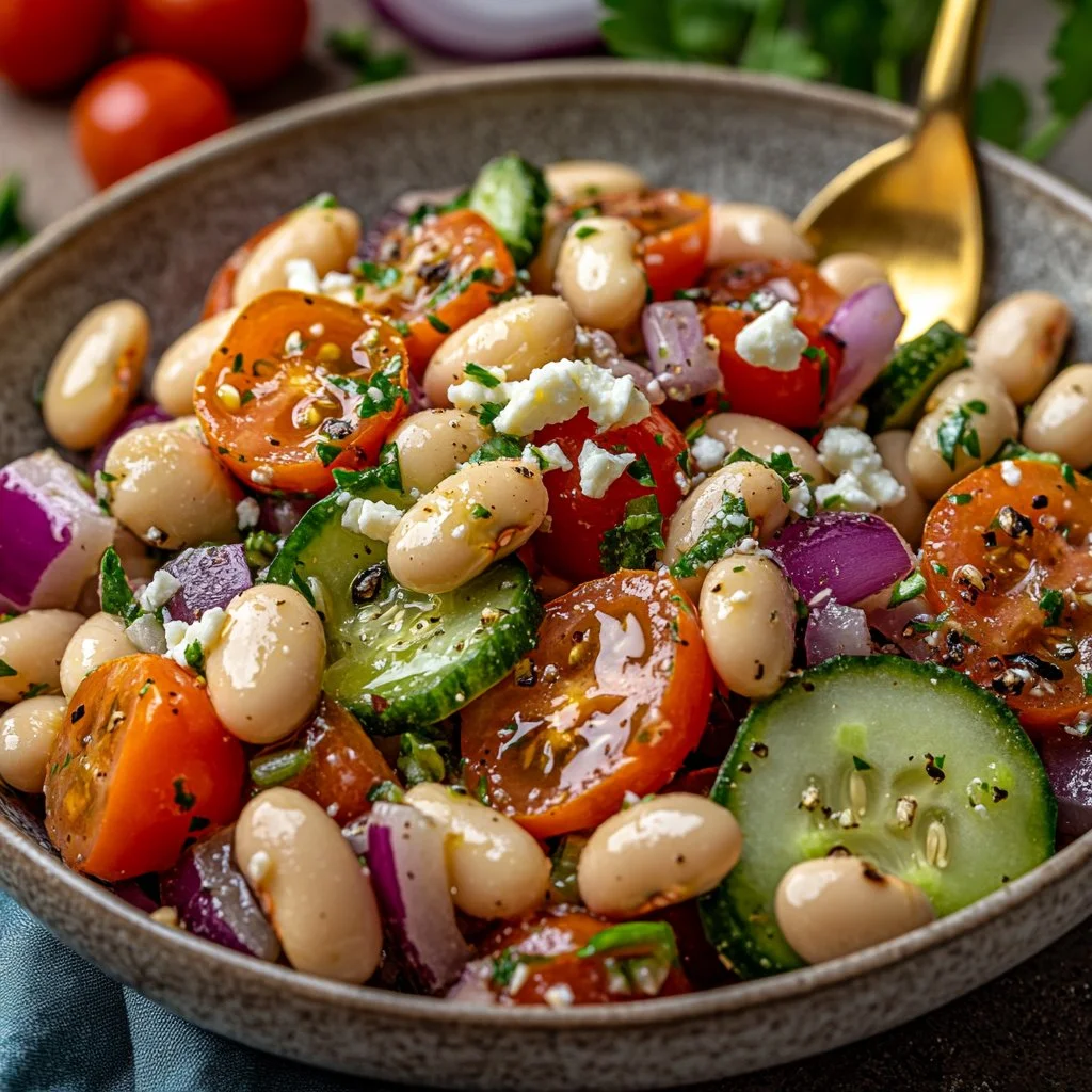 Easy Greek Bean Salad