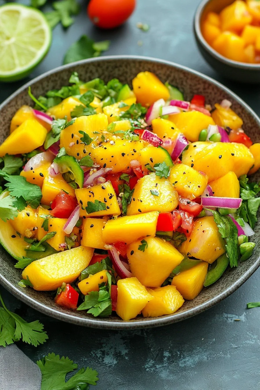 Refreshing Mango Salad Recipe with Lime Dressing