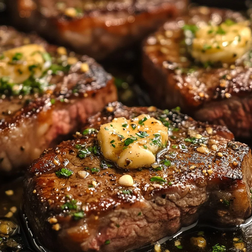 Pan Seared Steak with Garlic Butter